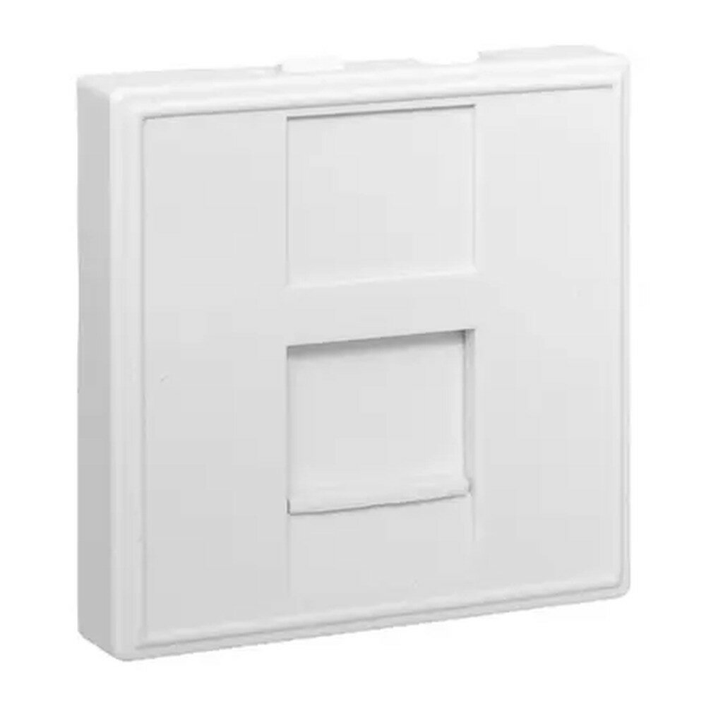 Розетка RJ45 EKF, категория 6, 2 модуля, белая