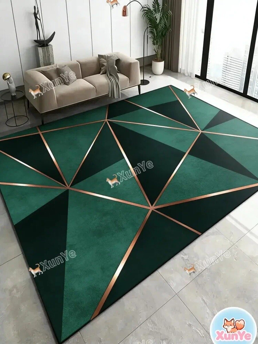 Ковер 140x200 см, прямоугольный, полиэстер FR, цвет RG, восточный принт