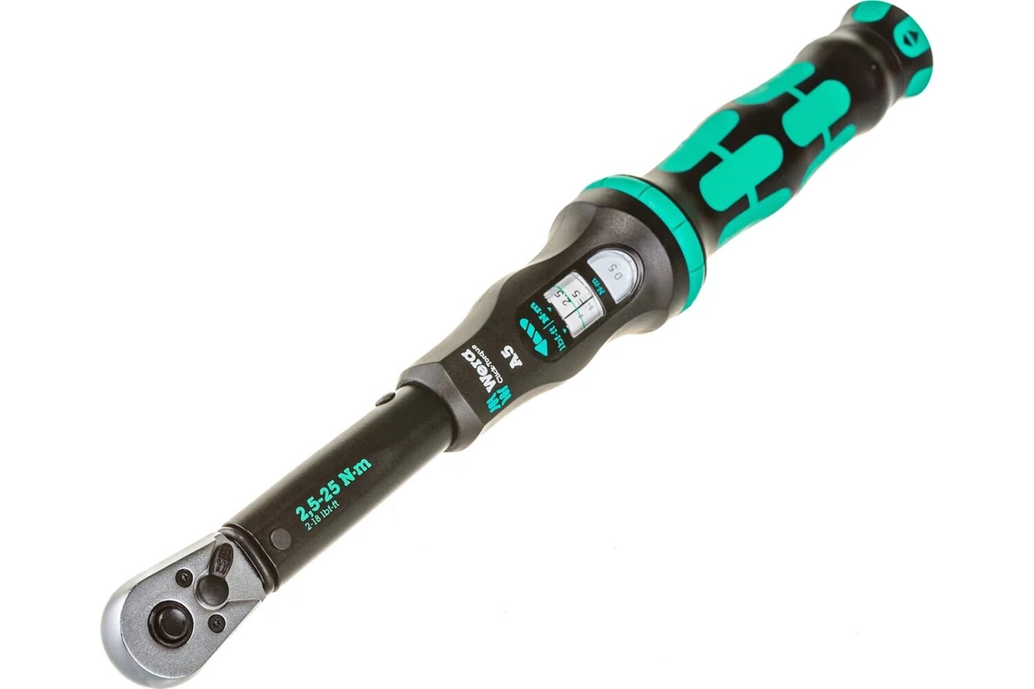 Ключ динамометрический регулируемый, 1/4" квадрат, 2.5-25 Нм, 290 мм Click-Torque A 5 WERA WE-075604