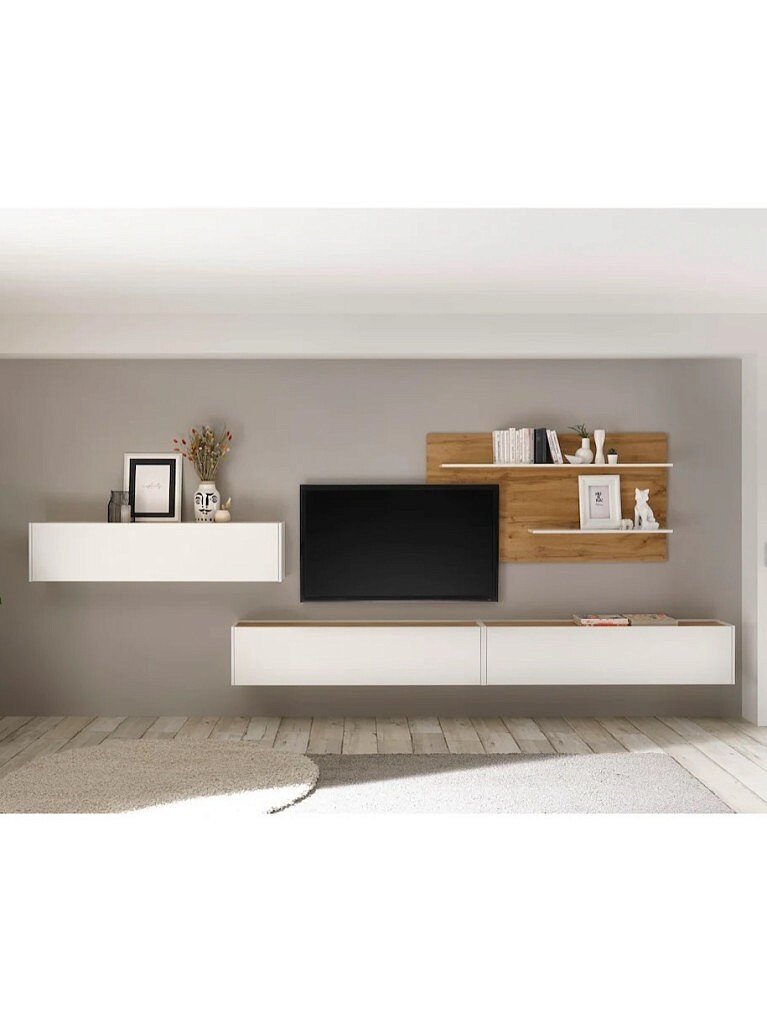 Стенка МебельЛэнд24 Анси-6 Белый 300x30x80
