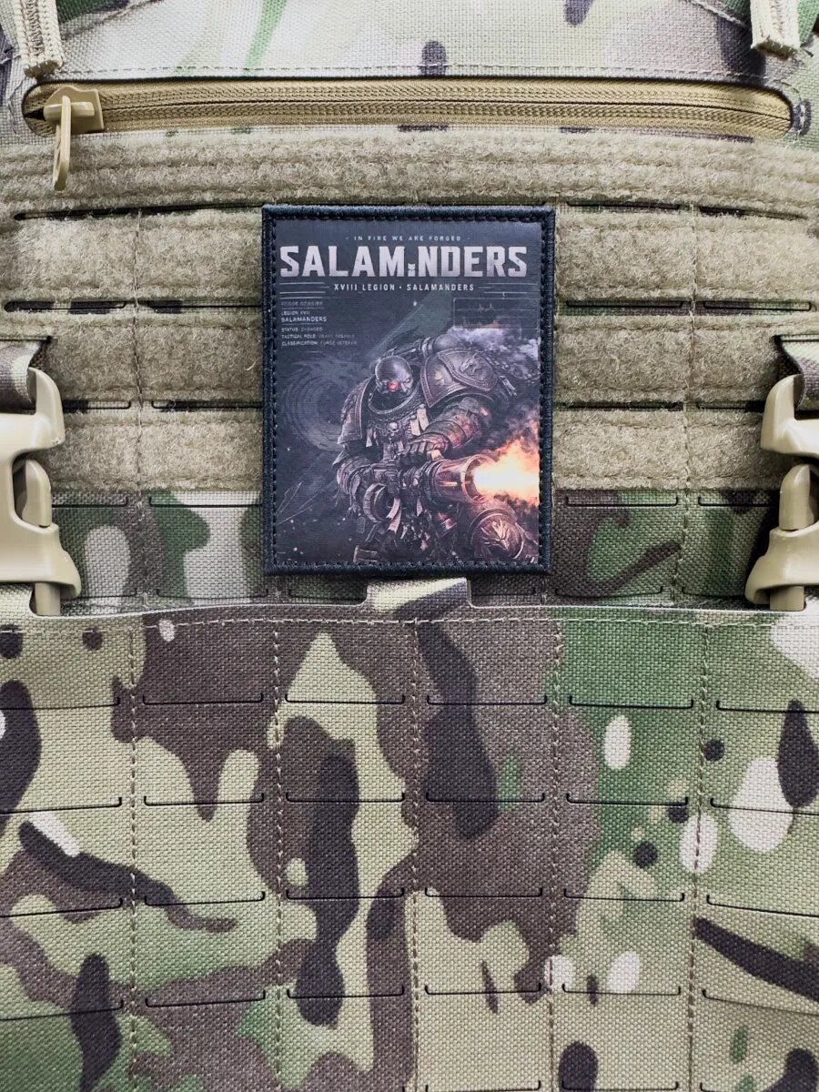 Патч "Warhammer 40k Salamanders" печать 9см — фото 1