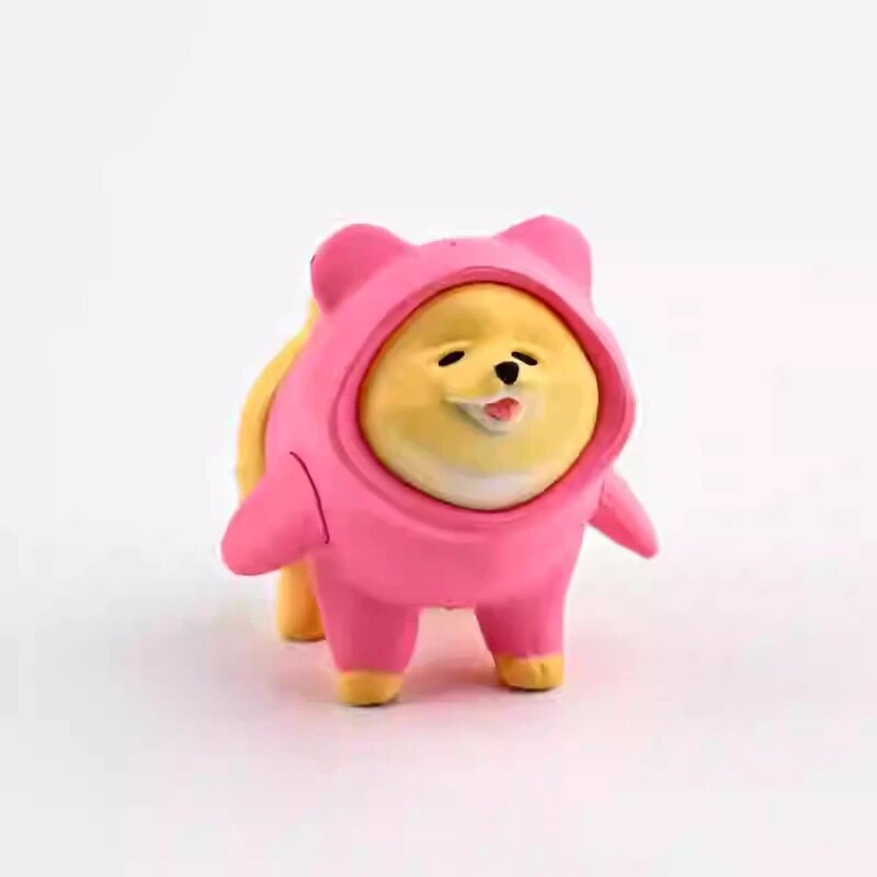 StaSto Фигурки Померанского Шпица из PVC 3-5 см Розовый, 1 Gashapon