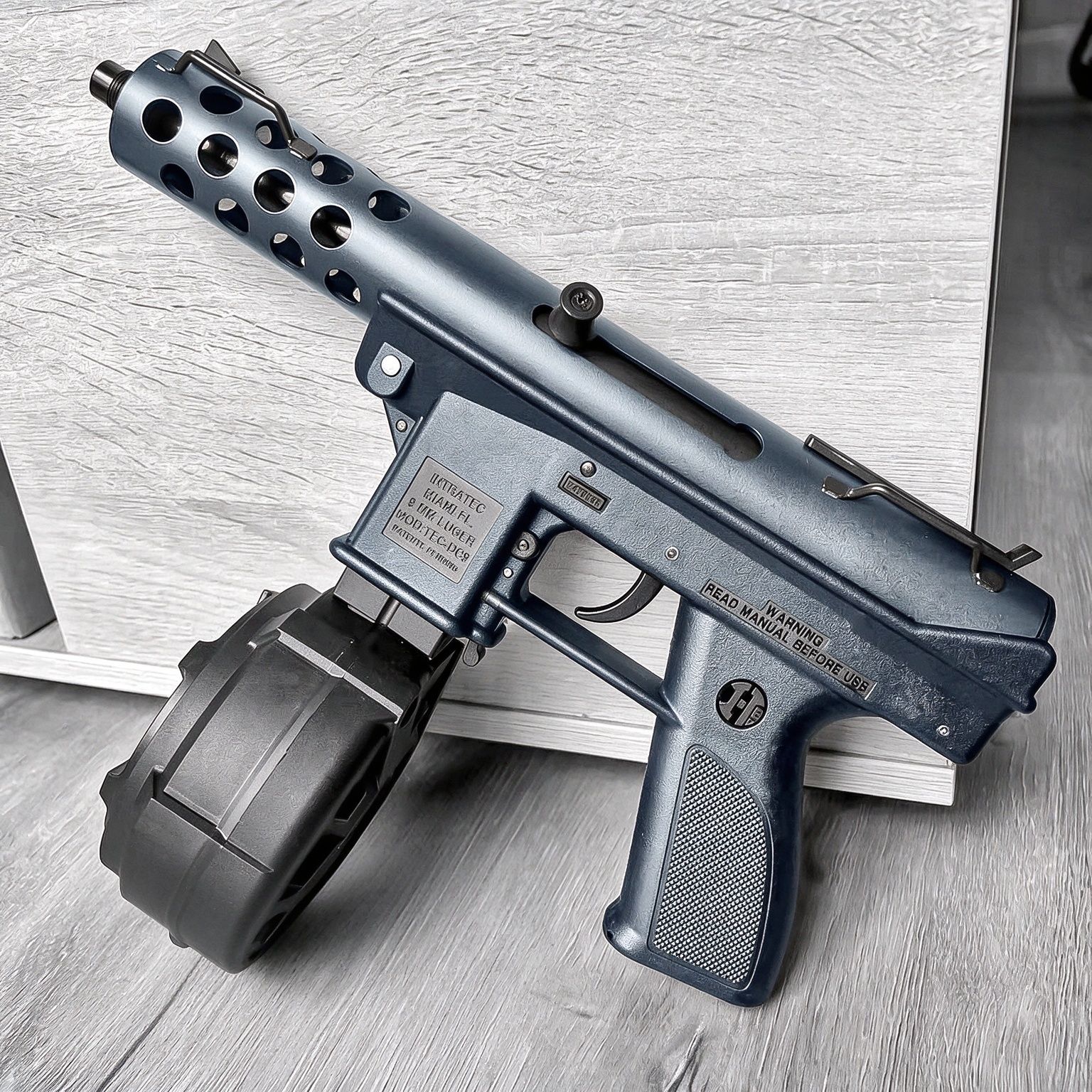 Гидробольный Орбиз Пистолет-пулемет Tec-9 BOHAN с барабаном автоматический, Орибиган стреляет водяными мягкими гелевыми пулями, черный