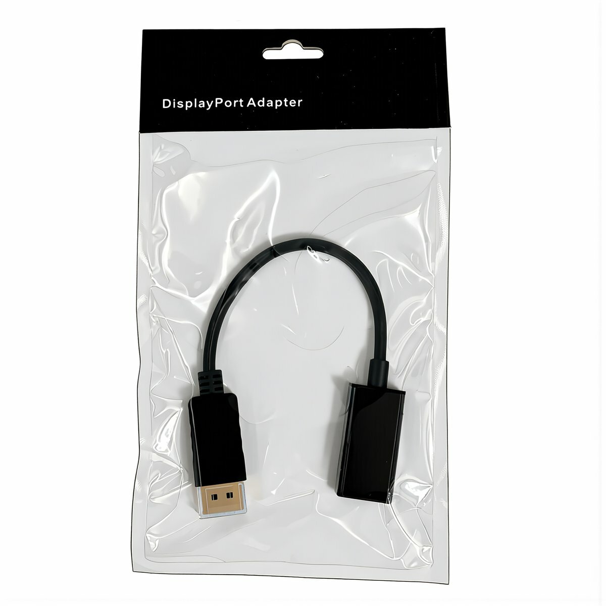 Чёрный адаптер DisplayPort to HDMI для ноутбука настольного компьютера подключения монитора проектора передача аудио видео