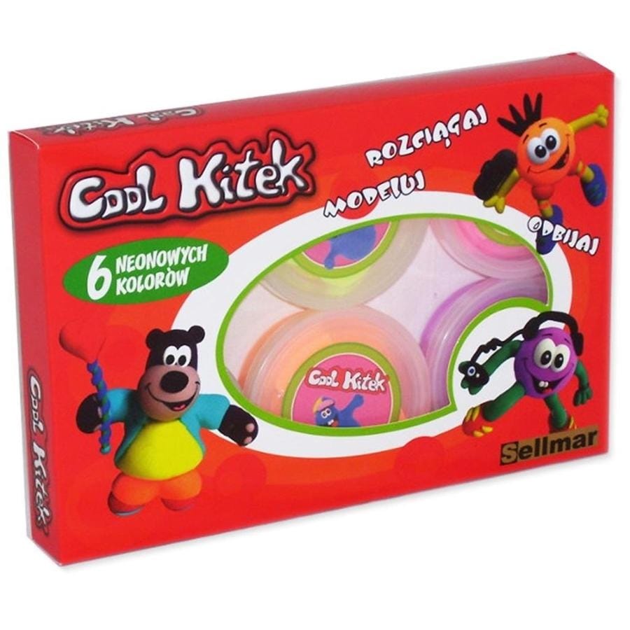 Пластилин Sellmar Cool Kitek, 6 неоновых цветов