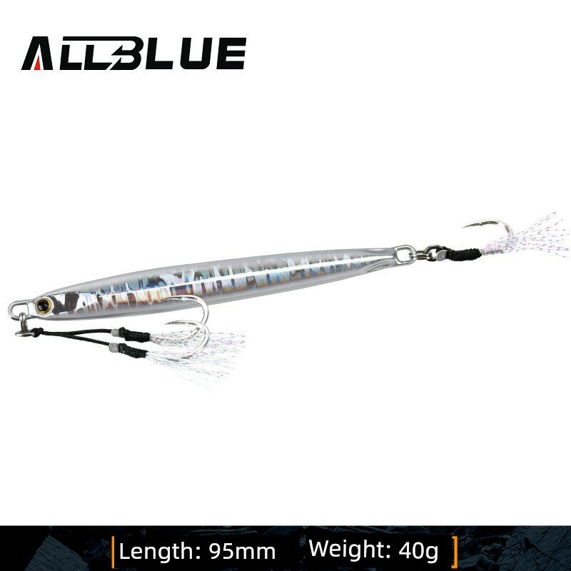 ALLBLUE Длиннобросковый железный рыболовный крючок для камбалы, скумбрии, 40г, цвет G