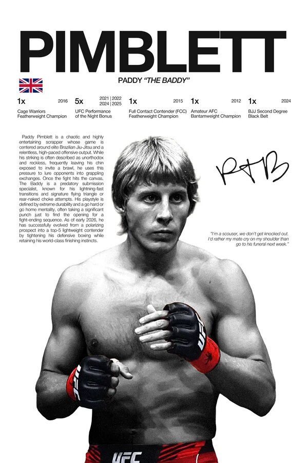 Постер PIMBLETT "The Baddy" 30x40см, без рамки