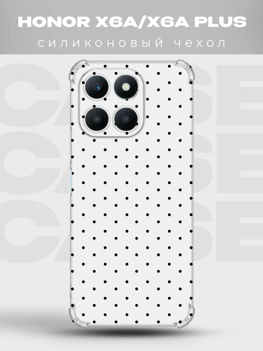 Чехол на Honor X6A в горошек Polka Dot
