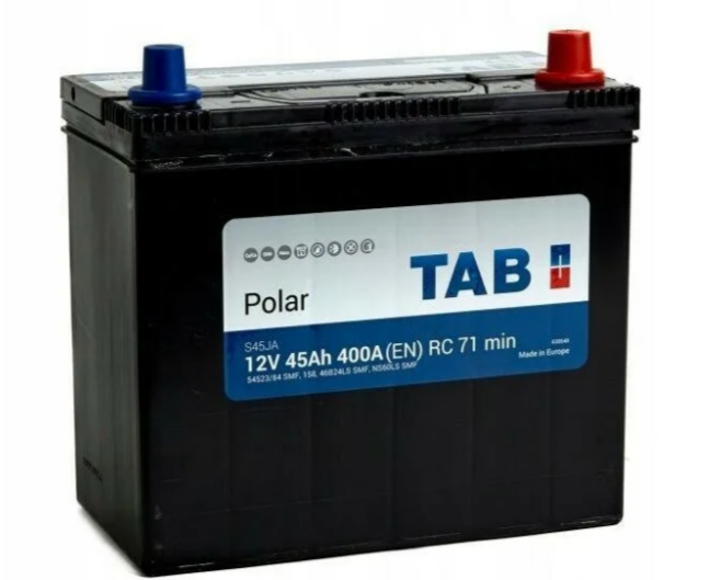 Аккумулятор автомобильный TAB Polar 6СТ-55.0 55523/84 55Ah 490A ОП (238x127x227) B24L 238x127x227