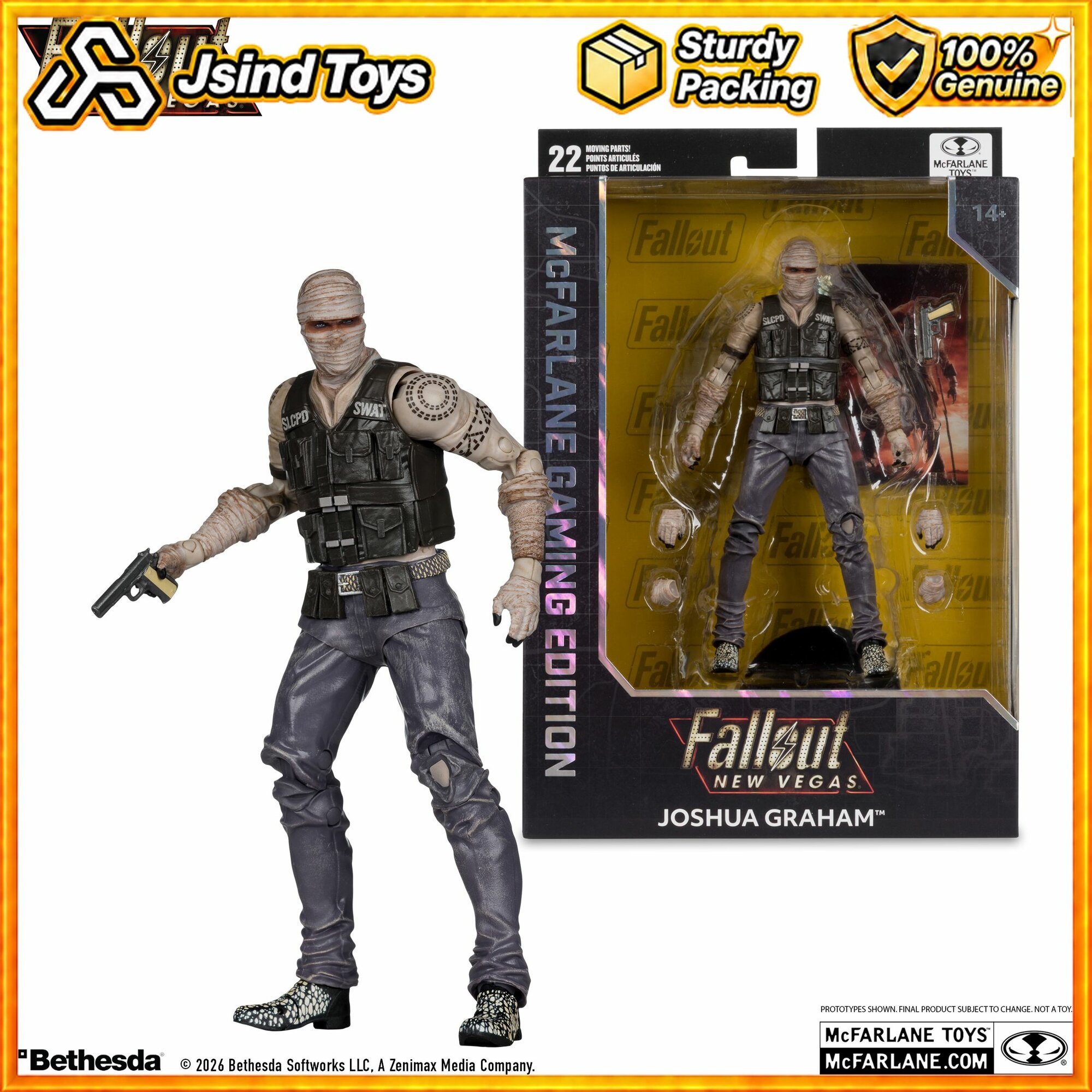 Фигурки Fallout T45 T60 Джошуа Грэхэм 7 дюймов McFarlane Toys
