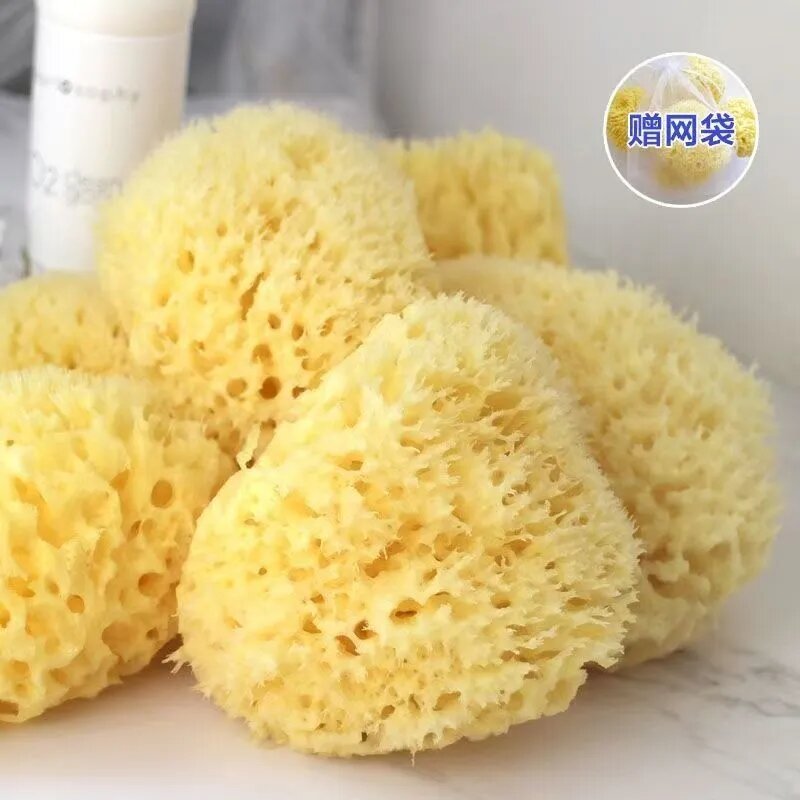 Эксклюзивная морская губка объемом 10x8x6 см с экстрактом водорослей для деликатного очищения кожи