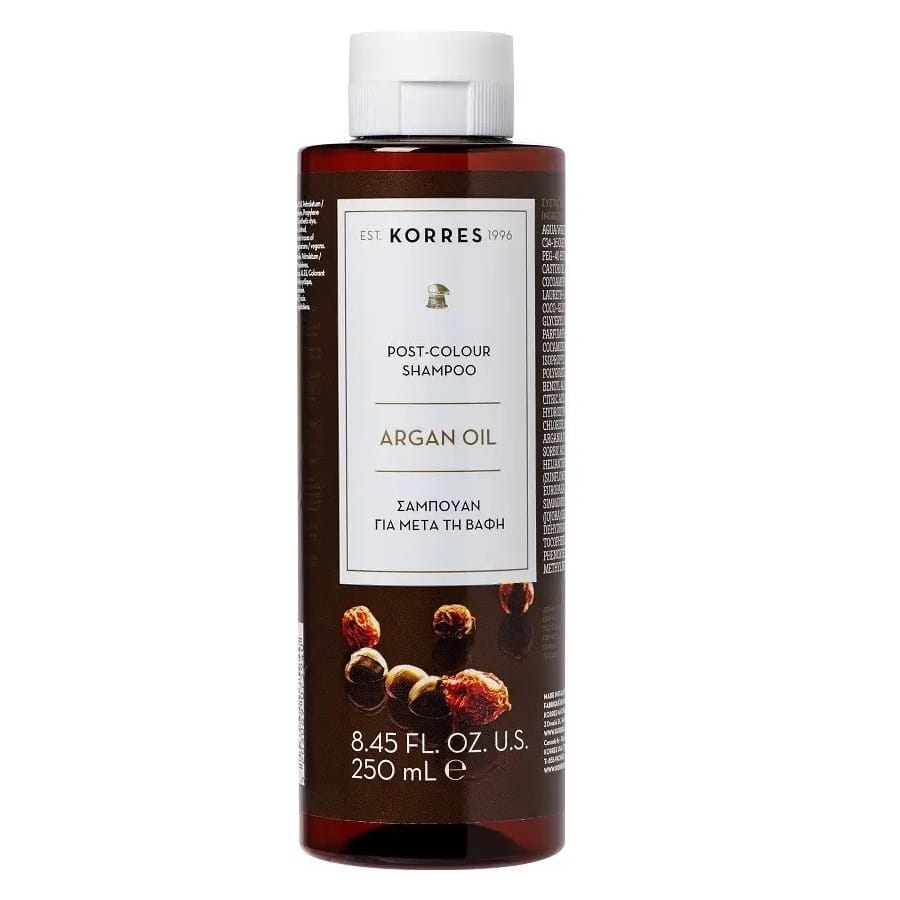 Шампунь Korres Argan Oil Post-Colour, для окрашенных волос, 250 мл