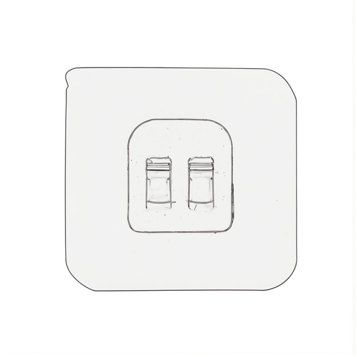 Прозрачная двухлапковая накладка для крепления 6х6 см без сверления клеевой крючок для фиксации полки в ванной комнате вспомогательная деталь для прочного крепления на стене
