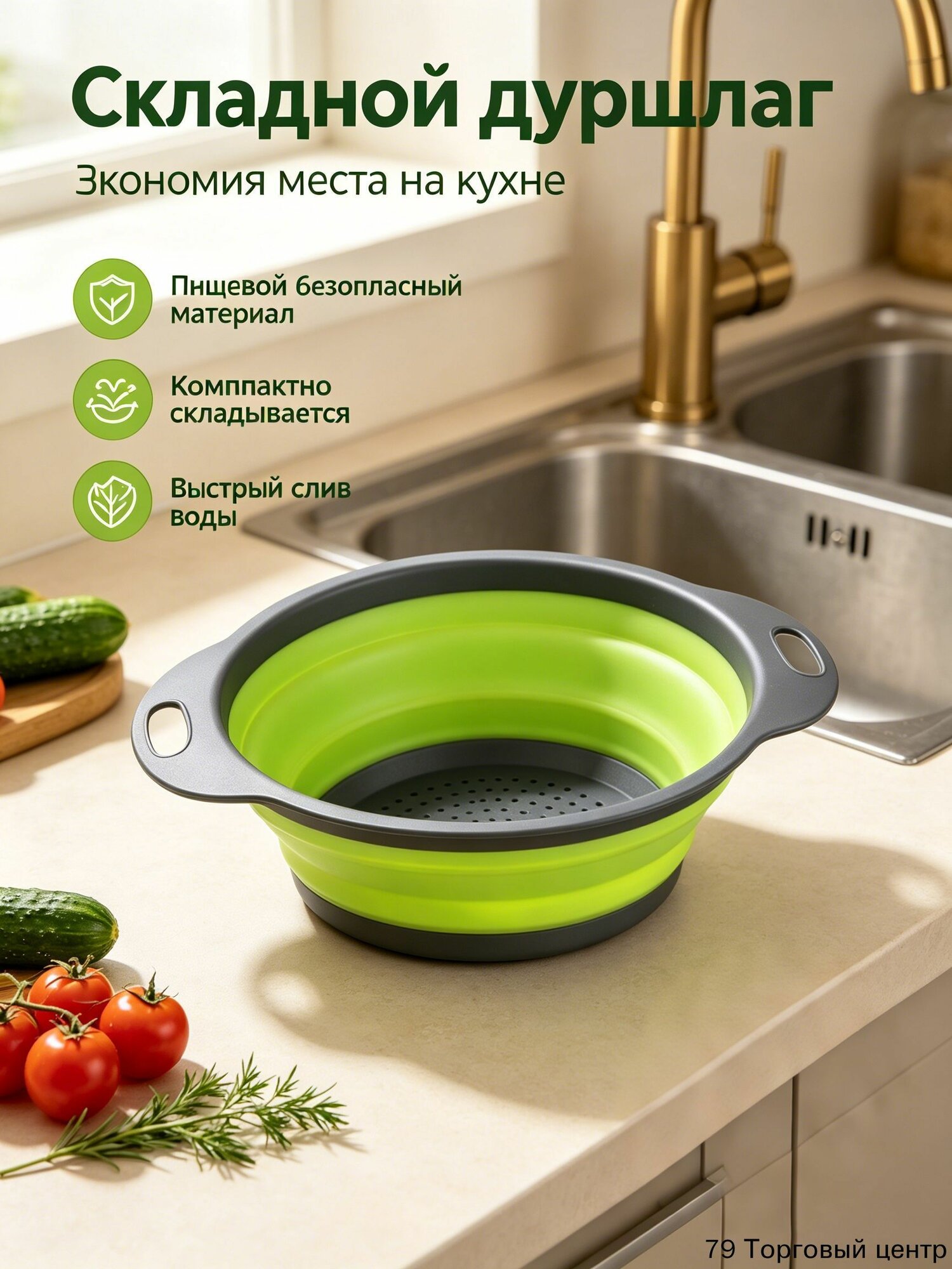 Таз 6 л пластик 1 шт складная конструкция