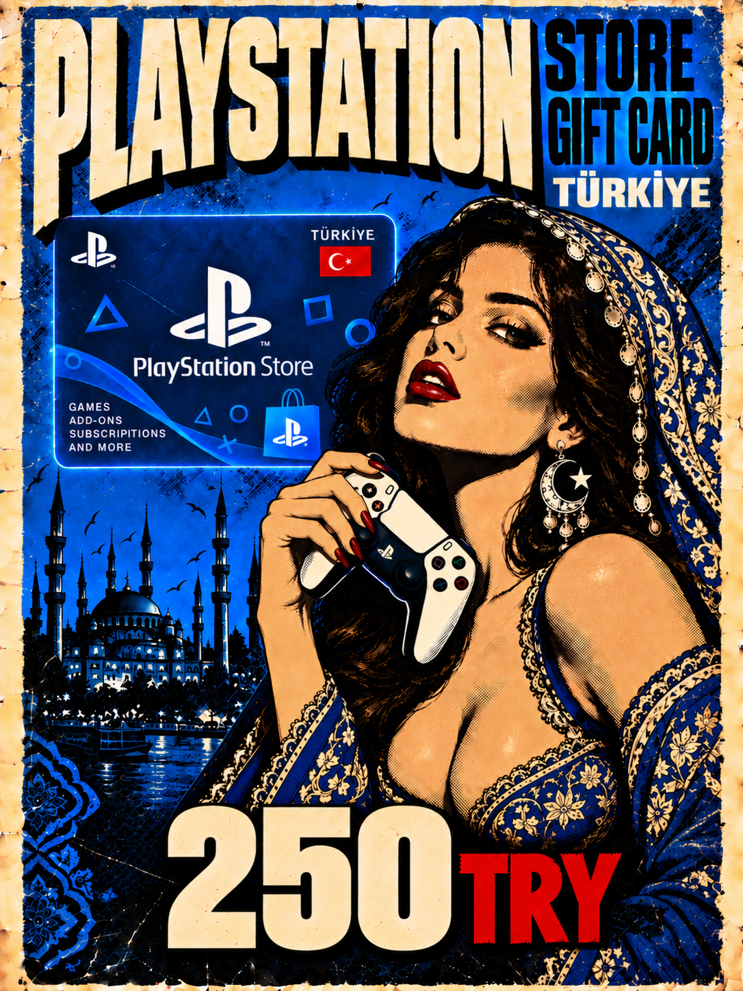 PlayStation Store Турция — подарочная карта 250 TRY/PlayStation Gift Card Turkey
