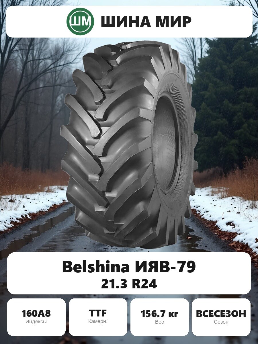 Шина для спецтехники Belshina ИЯВ-79 21.30/0.00R24.00 160A8 Всесезонная Нешипованная