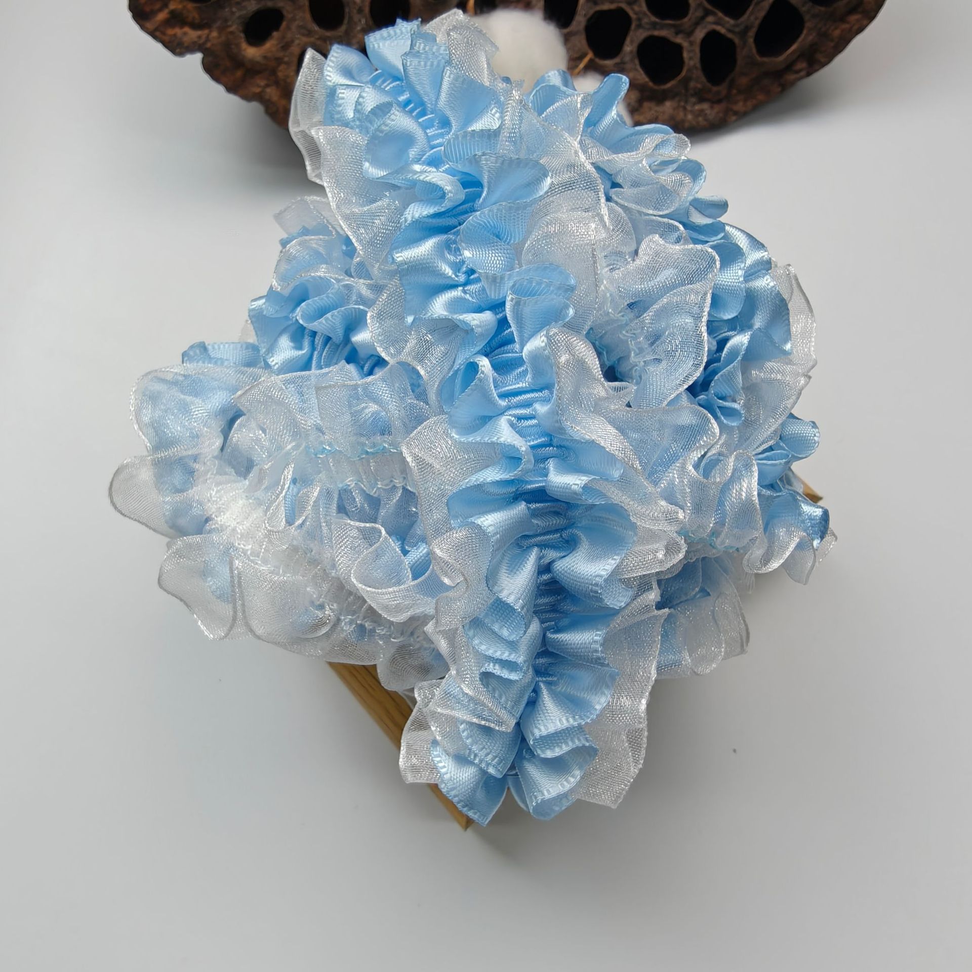 Плотная голубая шелковая кайма дляDIY крафта кукол, материал для handmade плюшевых игрушек 30см