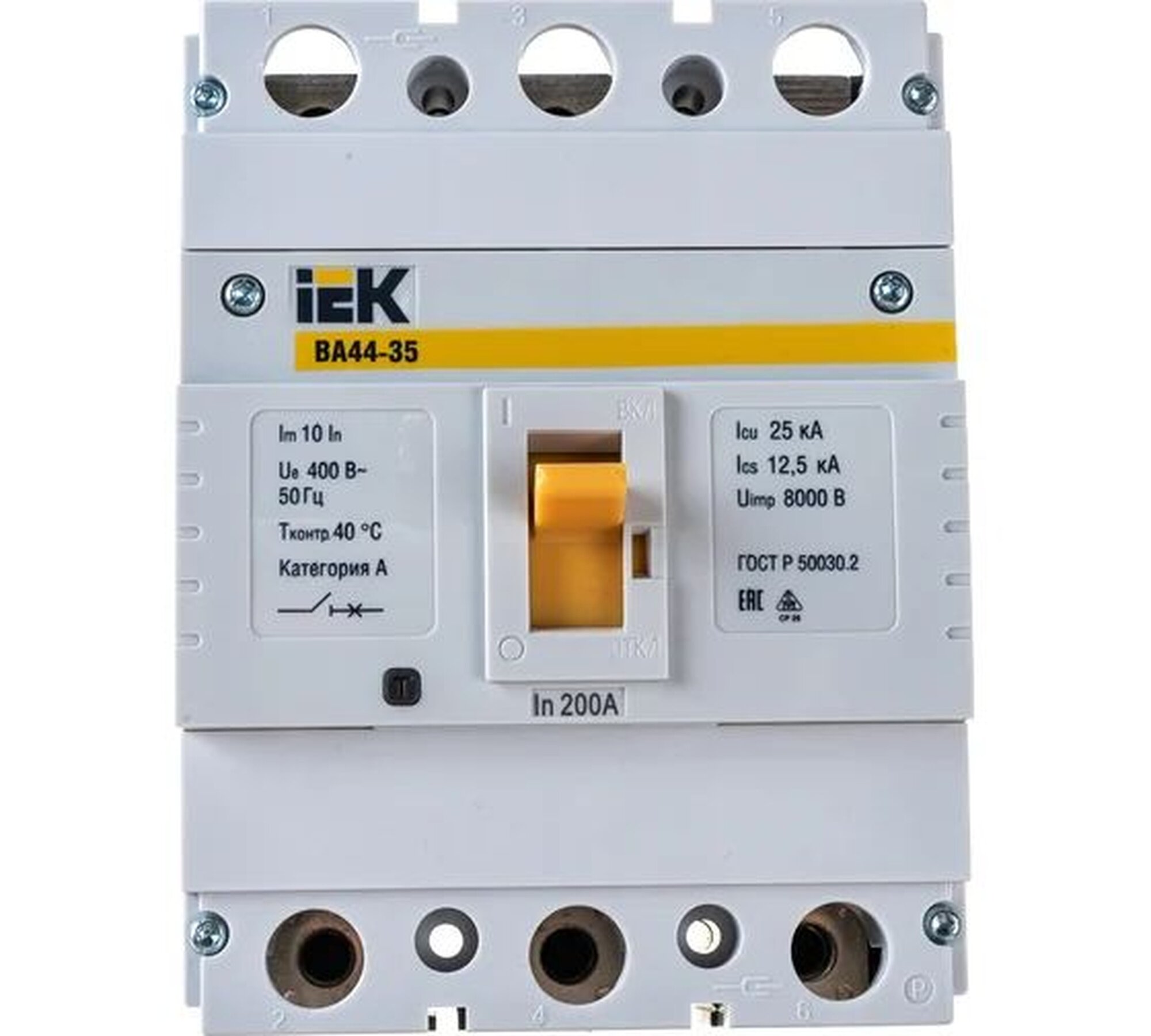Автоматический выключатель ВА 44-35 3Р 200А 25кА IEK SVA4410-3-0200