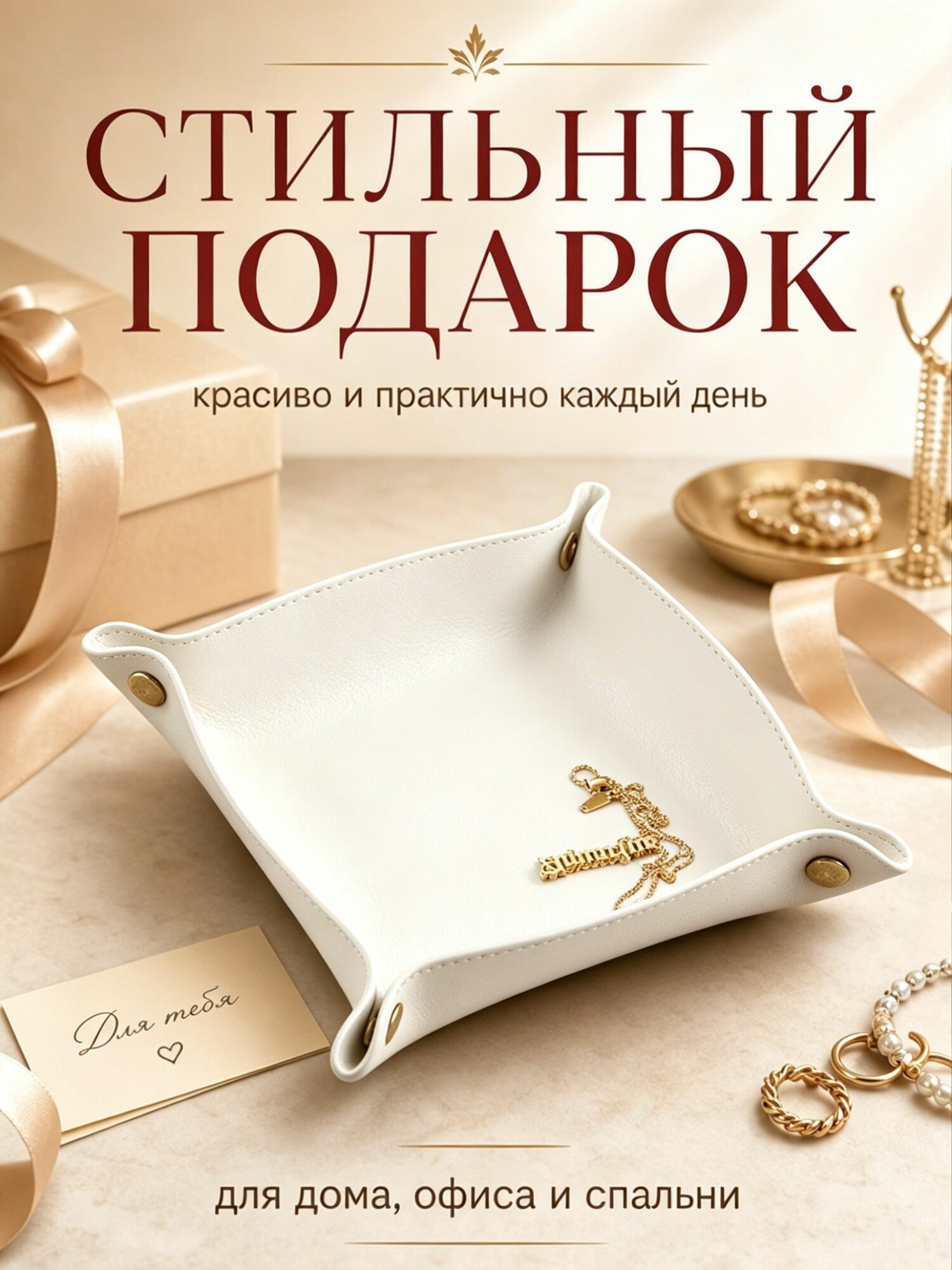 Кофр для хранения вещей 25x25x4 см 1 шт белый короб для хранения квадратный 25x25 см