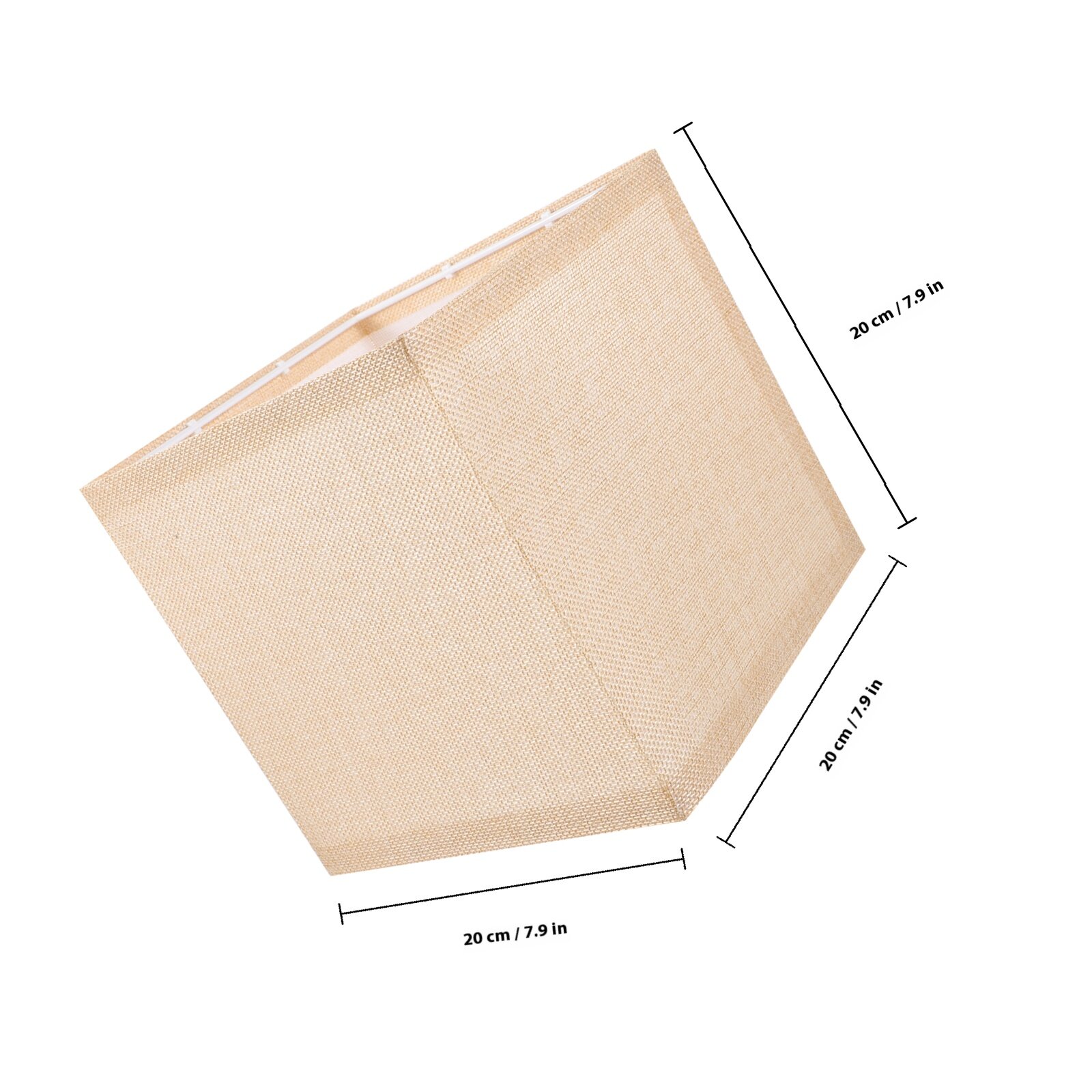 Тканевый Абажур Квадратный Абажур Для Лампы 20x20 Cm Beige Цвет