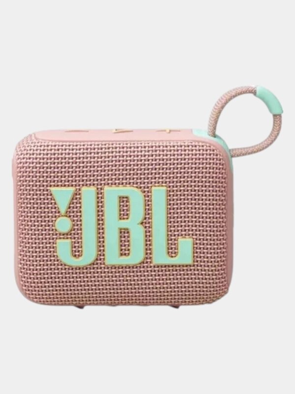 Портативная колонка для улицы JBL Go 4 Розовая (Pink), 4,2 Вт, 7 часов, водонепроницаемая, с ремнем для переноски