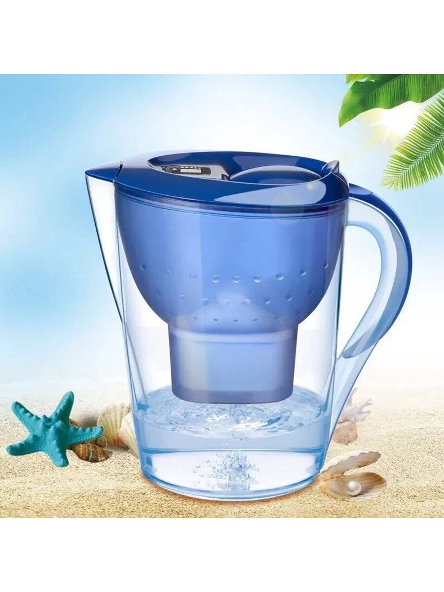 KNOW EASY-Фильтр для воды кувшин Brita Marella XL 3,5 л Синий+ 1 шт картридж для воды Брита MAXTRA+ Универсальный
