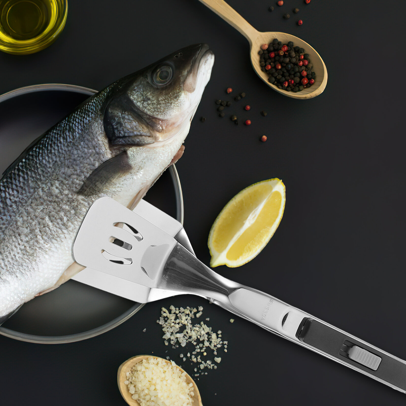 Стainless Steel Spatula Tongs Многофункциональные Щипцы Для Жарки Стека Размер 29 50X6 70X2 50CM