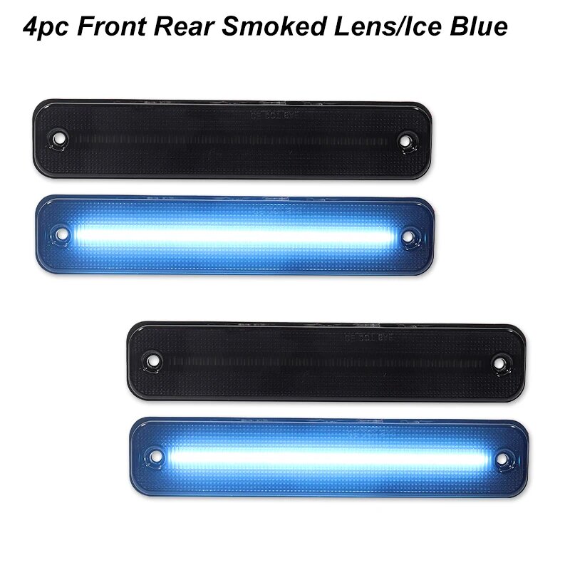 4pc Front Rear Светодиодные Боковые Огни Ice Blue