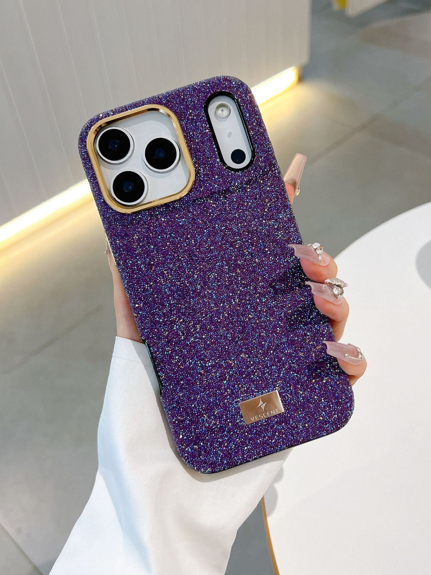 Чехол для iPhone 17 с блестками, ударопрочный
