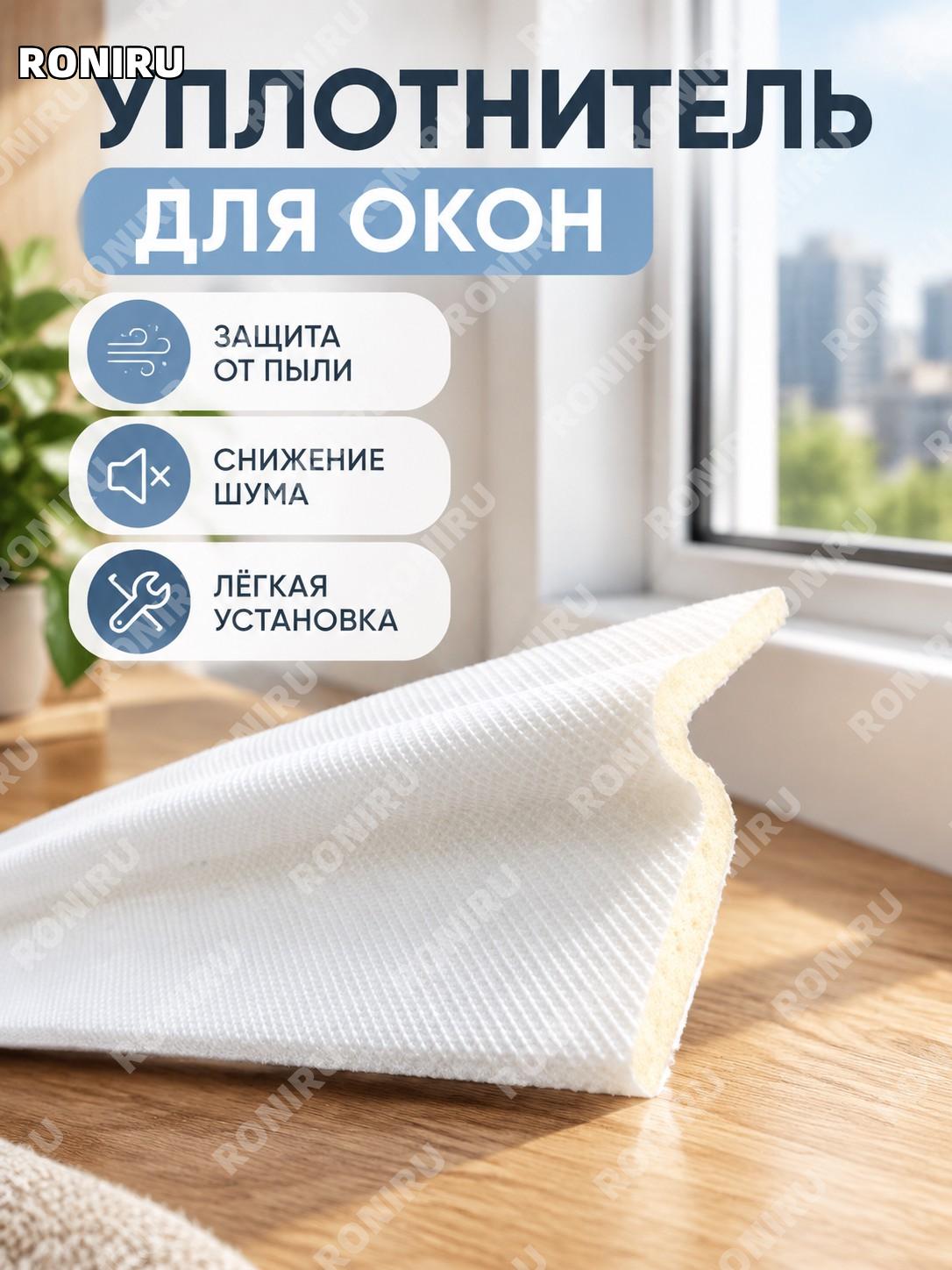 Уплотнительная лента для окон и дверей белая 2 м×2, модернизированная версия, защита от сквозняков пыль и шума