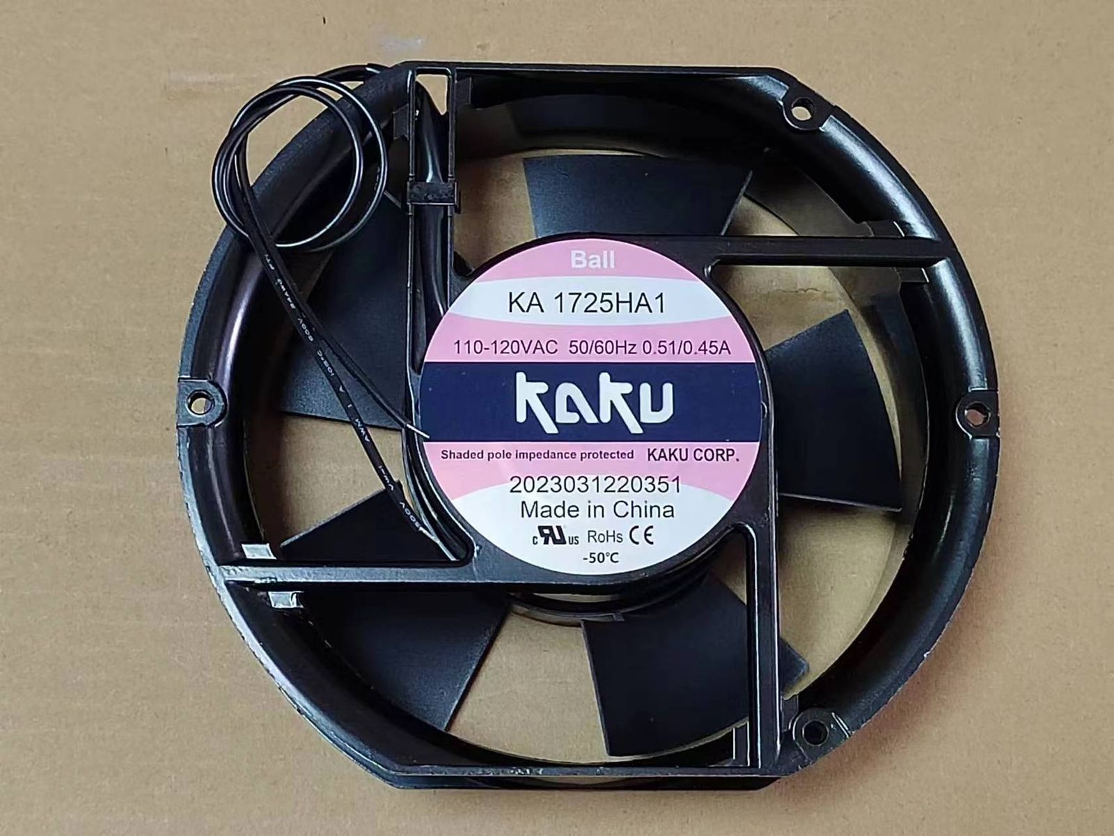 KAKU KA1725HA1 AC110V 0.51A Рукав металлический вентилятор электрический шкаф
