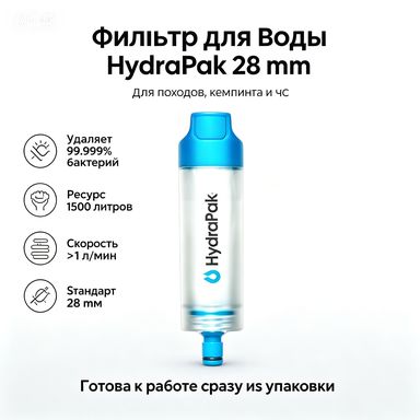 Водяной фильтр для наружных гидромешков HYDRAPAK FILTER KIT, походный фильтр голубого цвета для очистки воды в поездках