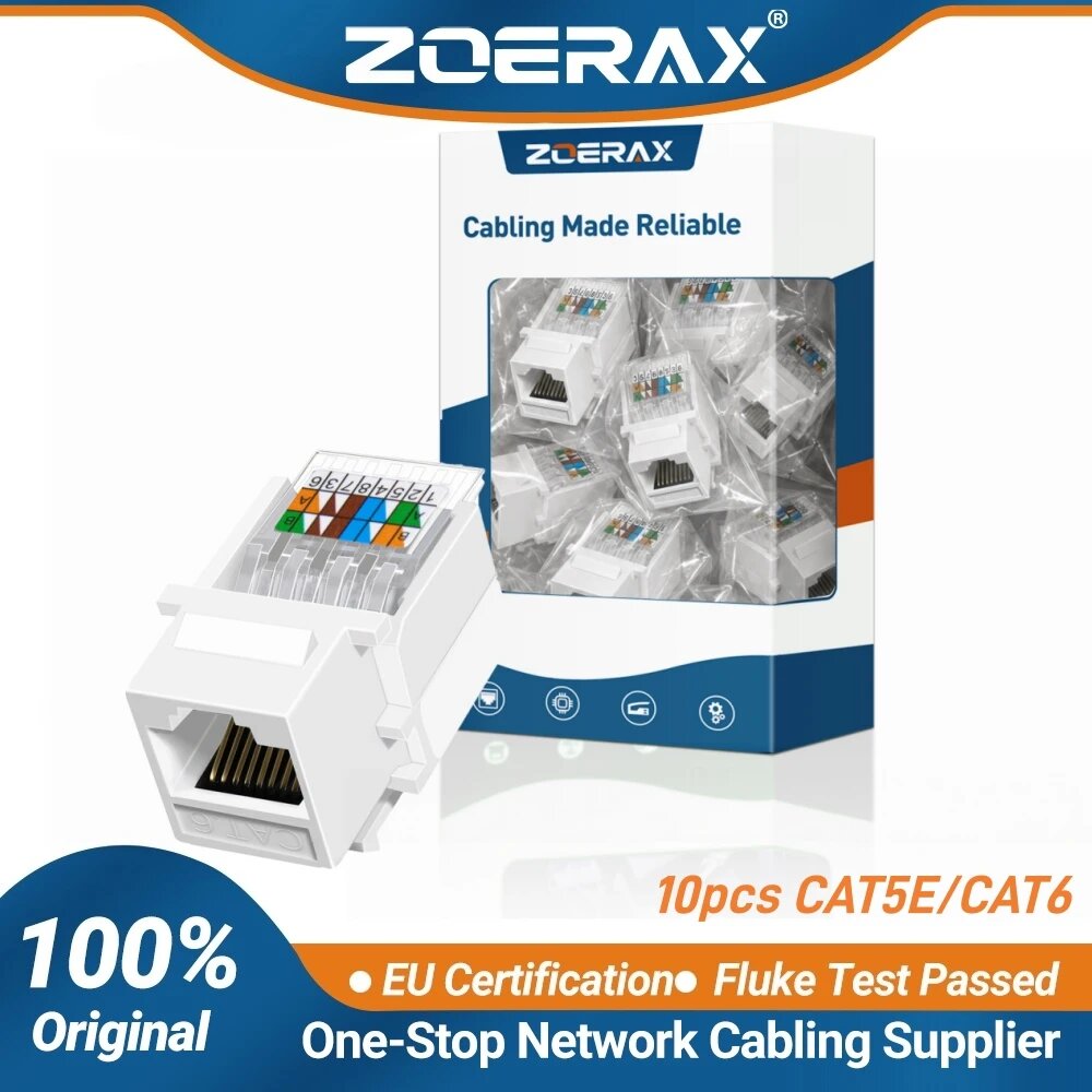 10 шт. Модульные соединители RJ45 Cat6/Cat5e, CAT5e