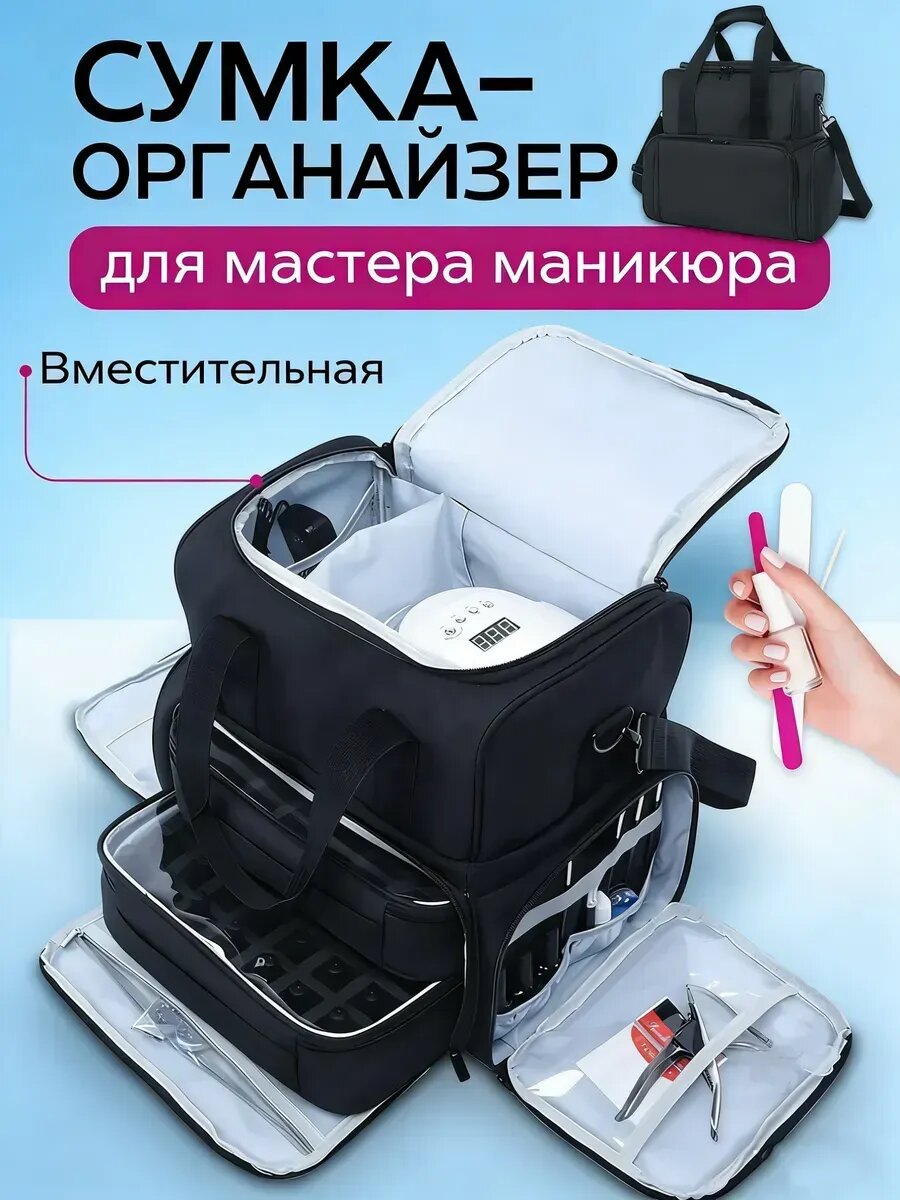 Сумка органайзер для мастера маникюра большая
