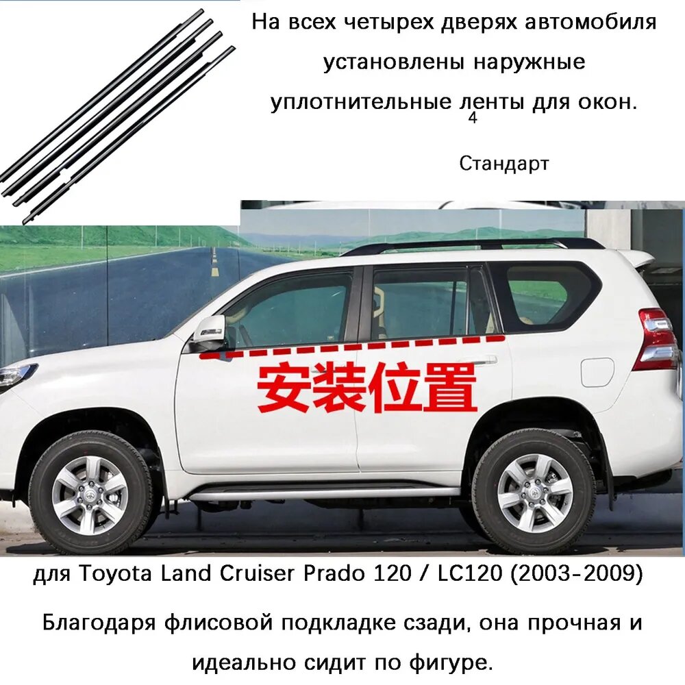 Защита внешних частей автомобиля на кузов, 4 шт.