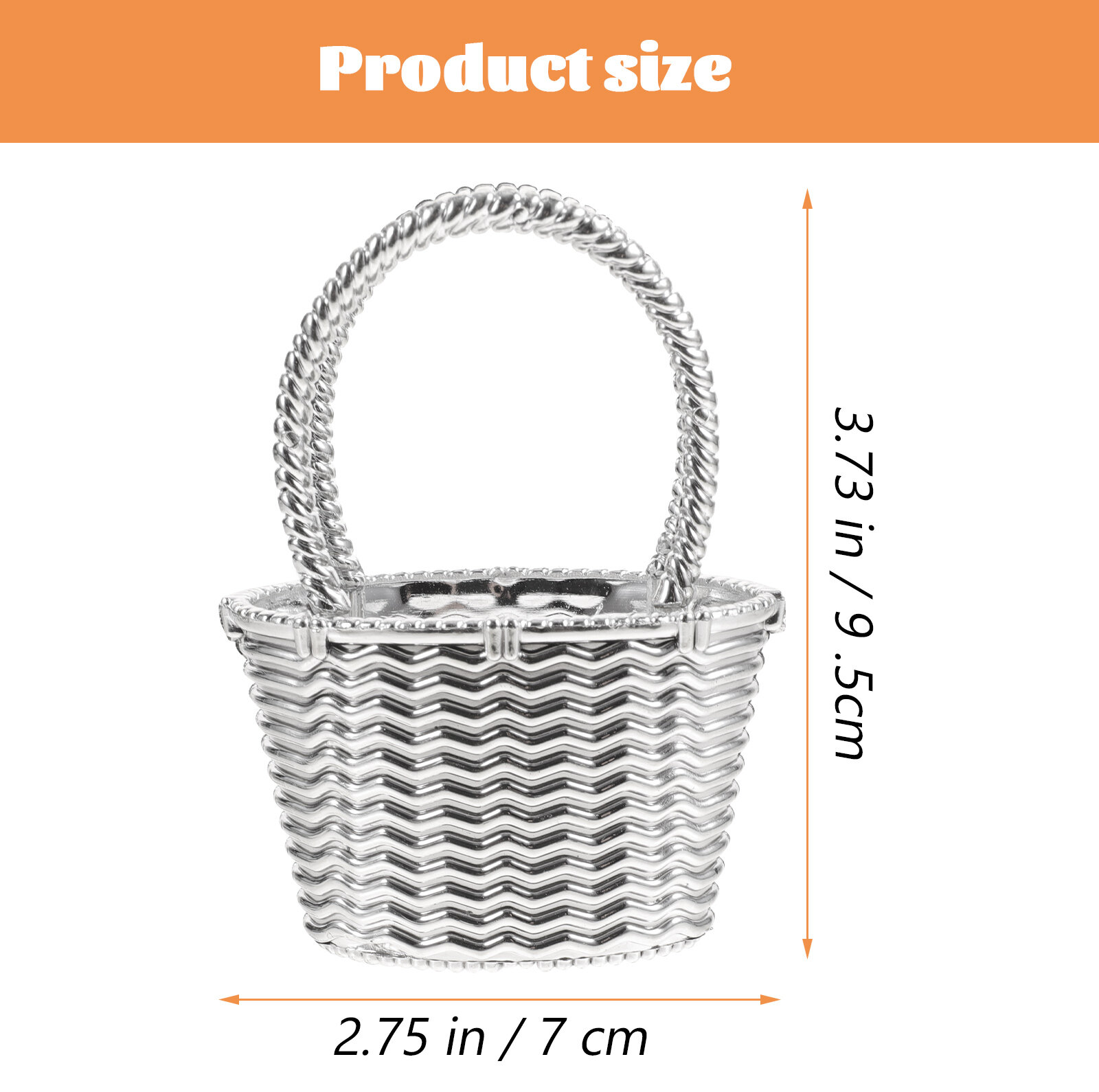 12 Штук Корзинок Для Конфет Серебристый Цвет 7X4.3X9.5Cm Идеально Для Подарков На День Рождения И Вечеринок