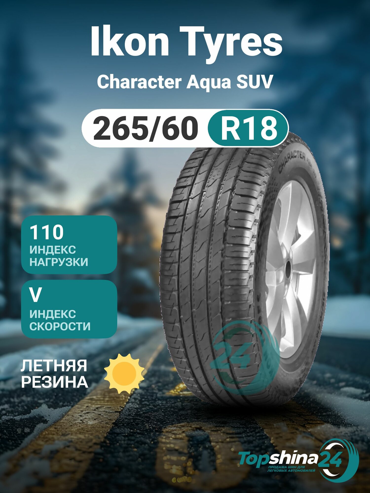 Шины летние Ikon Tyres Character Aqua SUV 265/60 R18 V110