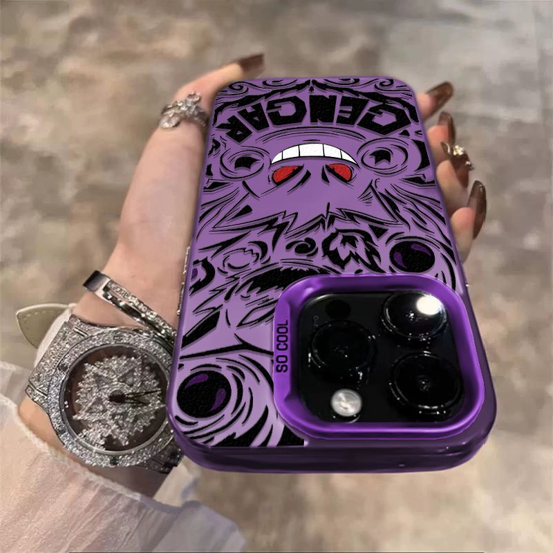 Чехол на Айфон 16 Про / iPhone 16 Pro фиолетовый плавный волновой узор силиконовый ударопрочный