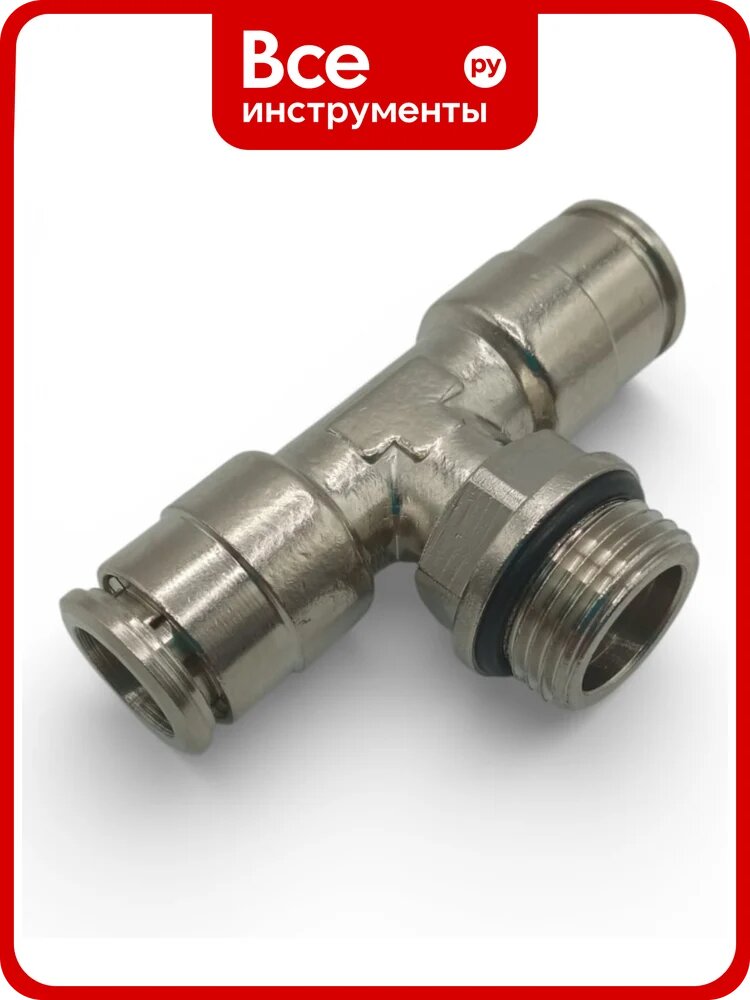 Тройник цанговый Контактная Механика G3/8, трубка 10мм KEMB10-03G-A