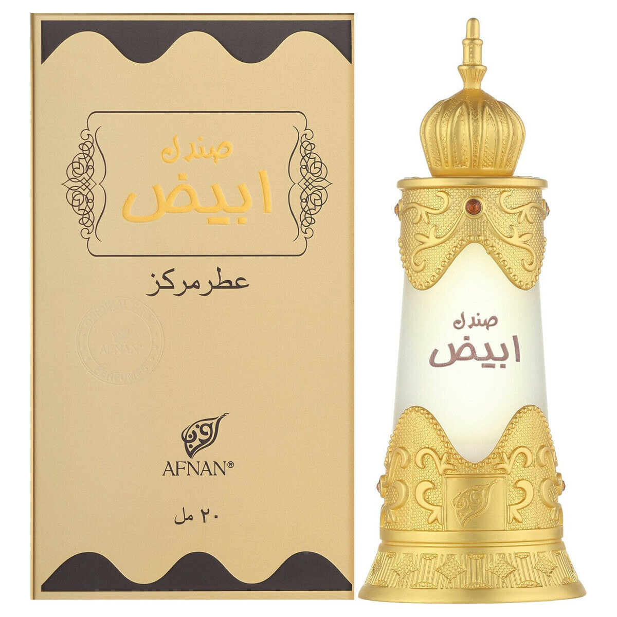 Парфюмерное масло Afnan Perfumes Sandal Abiyad древесный аромат унисекс, 20 мл