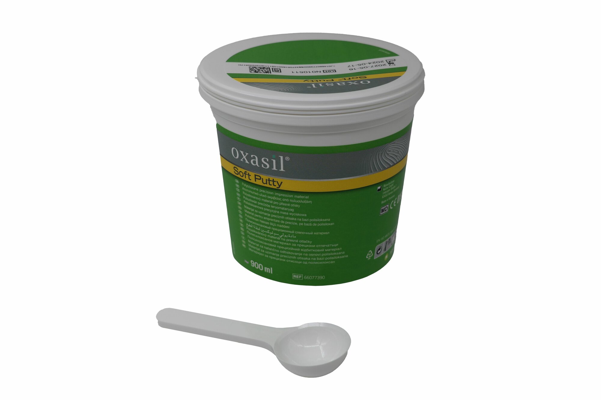 Оксасил база // OXASIL Soft Putty (900 мл + мерная ложка), материал стоматологический слепочный