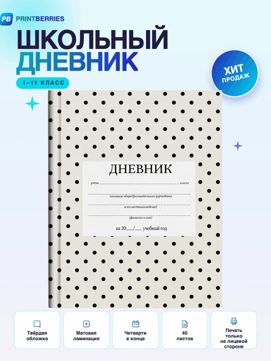 Школьный дневник горошек арт узор ретро эстетика коллаж 4