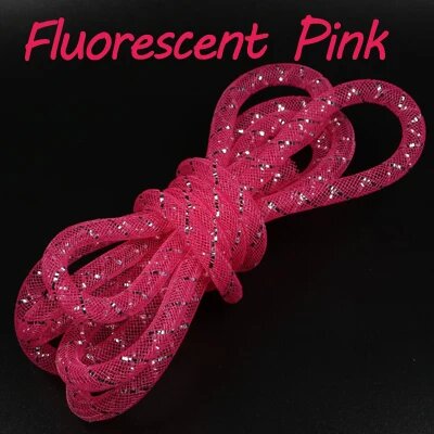 ICERIO Многоцветная голографическая мишура для вязания мух 8 мм Розовый, Fluorescent Pink