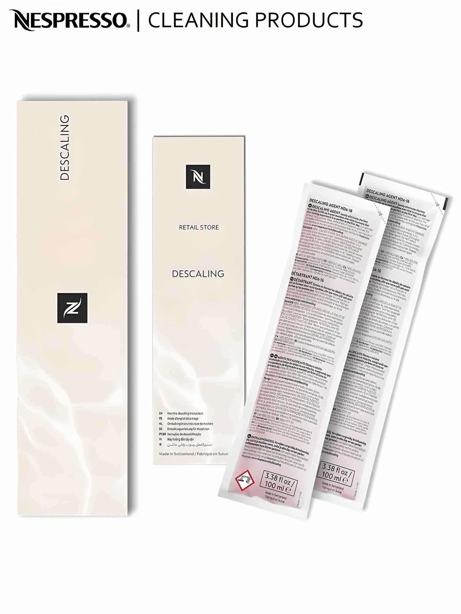 Средство Nespresso Descaling Kit для очистки от накипи Неспрессо, 2 х 100 мл (200 мл)