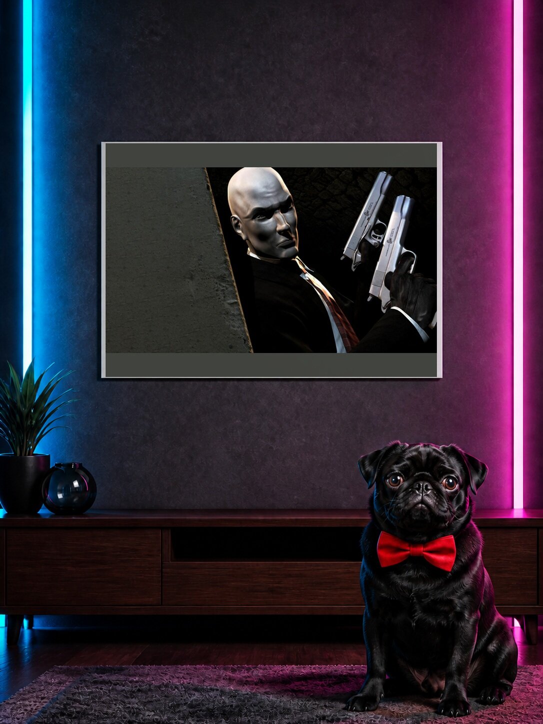 Постер Hitman Герои — панорамный игровой арт A3