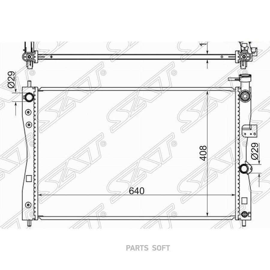 Радиатор Mitsubishi Colt 04-12 / Smart Forfour 04-06 от официального дистрибьютора, SAT, артикул MC0001Z3