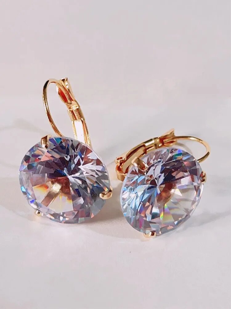 Серьги, бриллиант синтетический