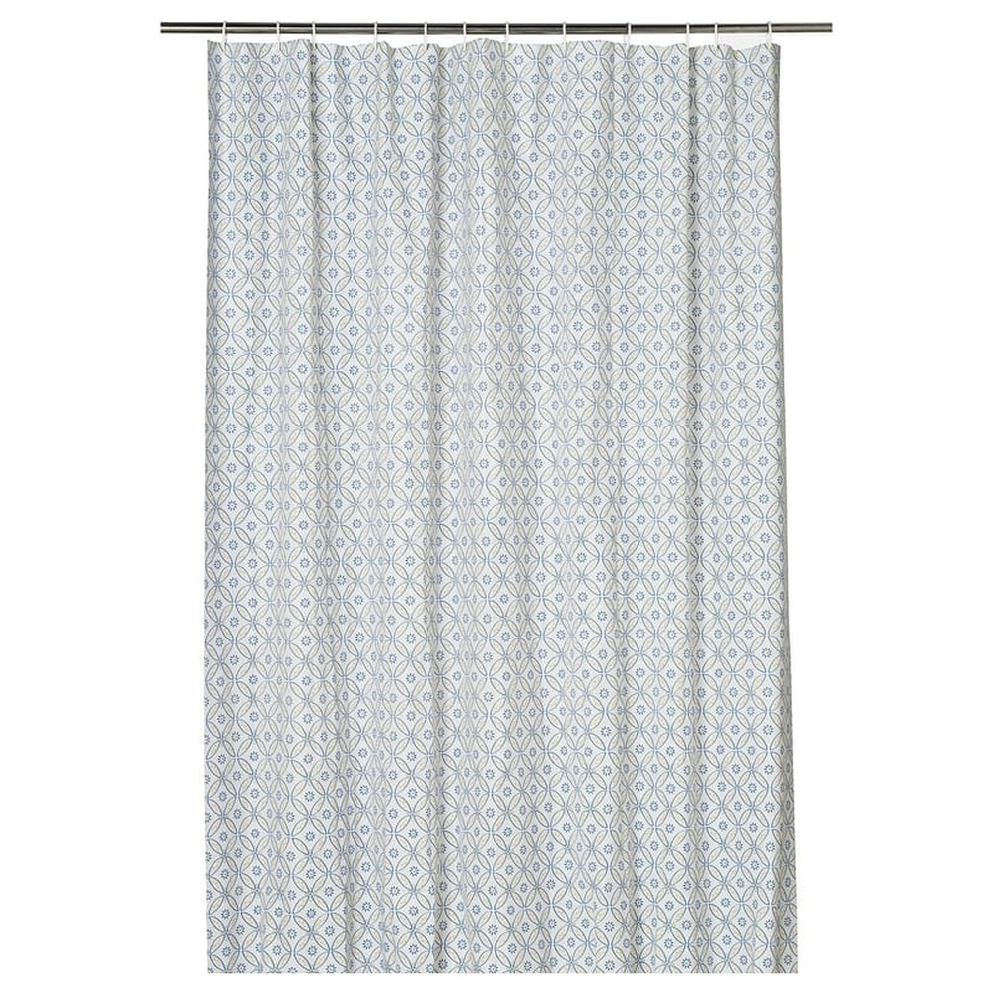 Штора для ванной ikea dockbat, белый многоцветный, 180x200 см 706.136.85