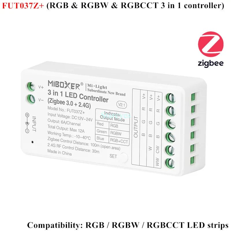 Mi Light Zigbee RGB-контроллер для светодиодных лент FUT037Z Plus