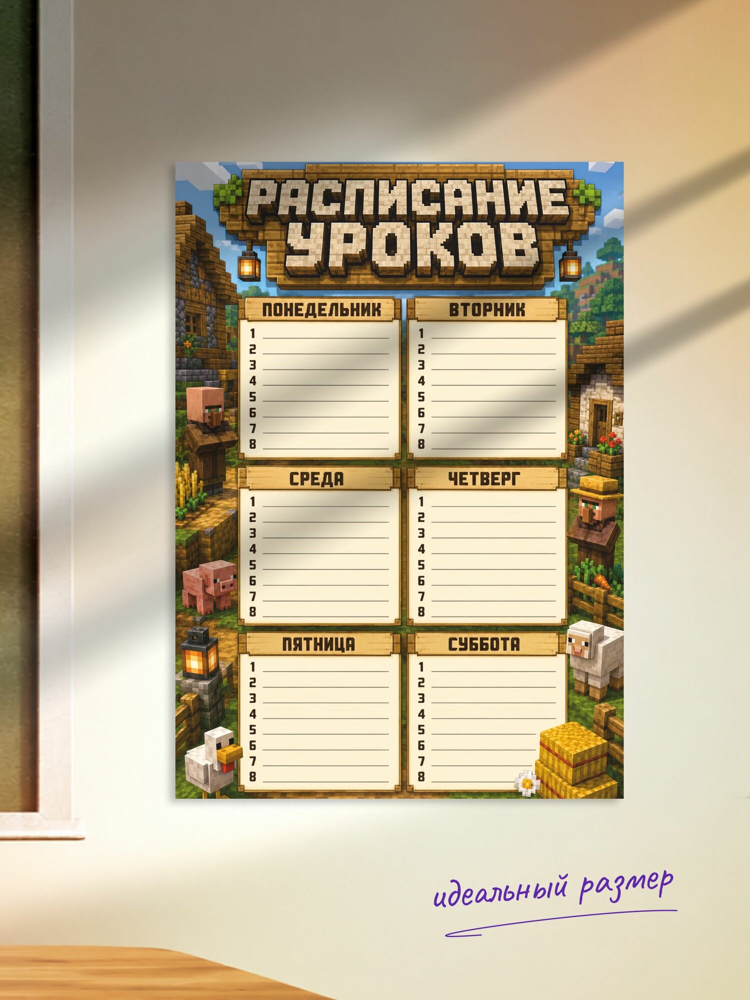 Расписание уроков Minecraft — фото 1